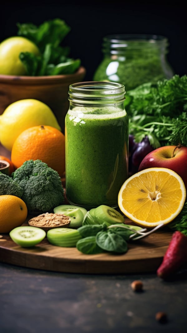 Обои: детокс очарование, спелые продукты, оздоровительный настой, макет ...