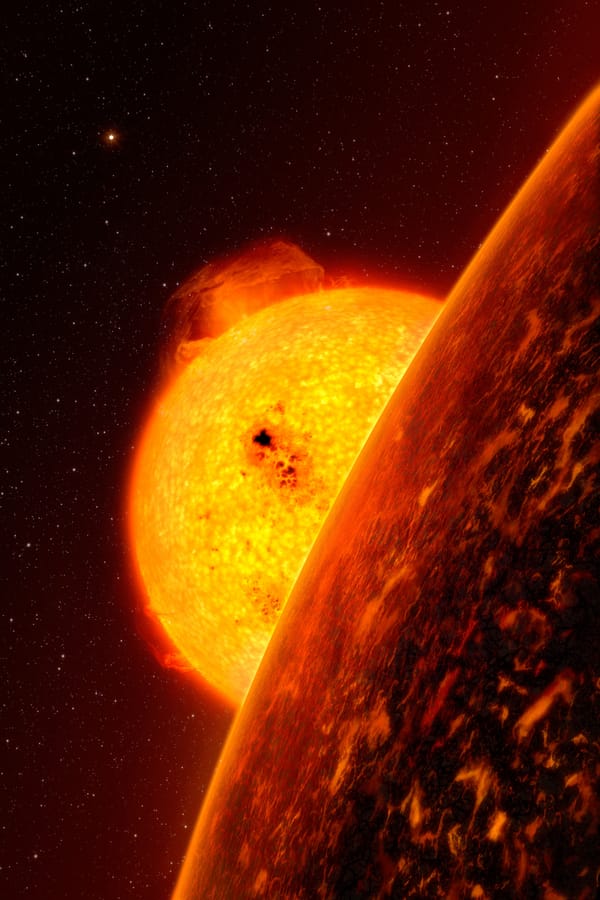 Обои для рабочего стола: Corot-7b, звезда, экзопланета