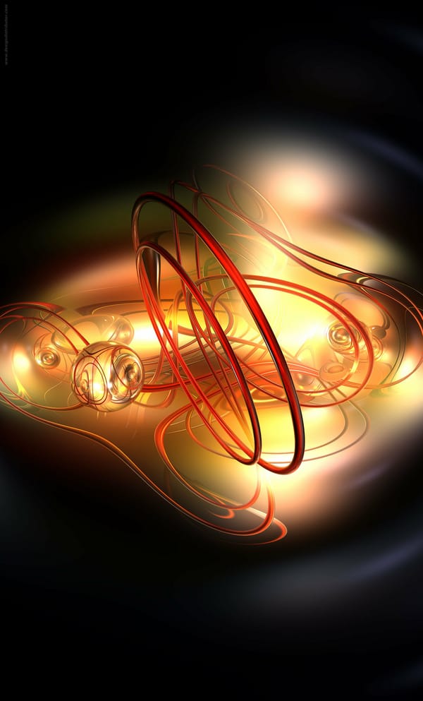 Фото: Abstract, Globes, Red Lines, Abstract Art